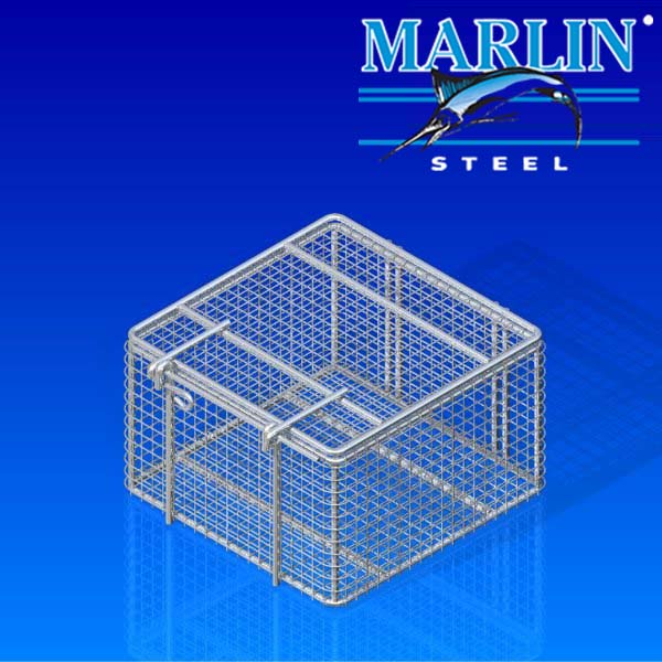 Custom Wire Baskets with Lids Steel Wire Baskets Marlin Steel