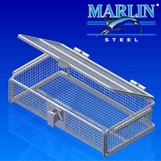 Custom Wire Baskets with Lids | Steel Wire Baskets | Marlin Steel