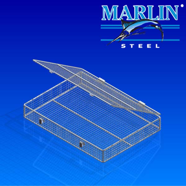 Custom Wire Baskets with Lids | Steel Wire Baskets | Marlin Steel