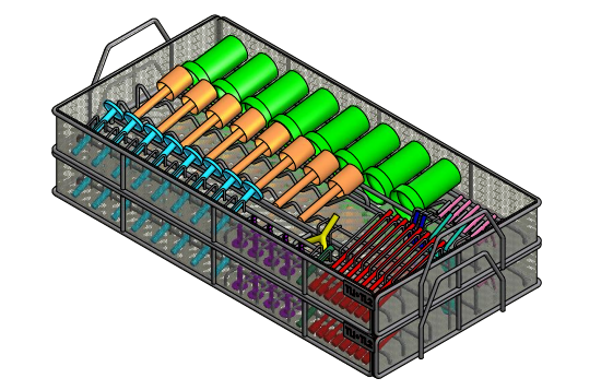 Partitioned Ultrasonic Cleaning Baskets for Washing Multiple Parts